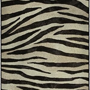 Brumlow Mills Animal Print Pattern Area Rug for Living Room, Dining, Kitchen, Bedroom, Doorway, and Contemporary Home Décor, 2'6" x 3'10", Zebra