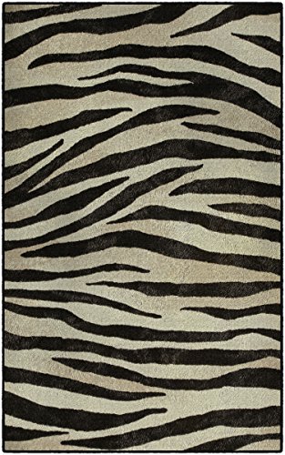 Brumlow Mills Animal Print Pattern Area Rug for Living Room, Dining, Kitchen, Bedroom, Doorway, and Contemporary Home Décor, 2'6" x 3'10", Zebra