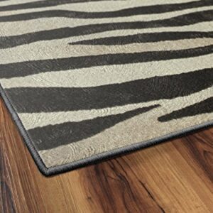 Brumlow Mills Animal Print Pattern Area Rug for Living Room, Dining, Kitchen, Bedroom, Doorway, and Contemporary Home Décor, 2'6" x 3'10", Zebra