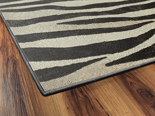 Brumlow Mills Animal Print Pattern Area Rug for Living Room, Dining, Kitchen, Bedroom, Doorway, and Contemporary Home Décor, 2'6" x 3'10", Zebra