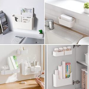 Poeland Floating Shelf Wall Mounted Non-Drilling Adhesive Bathroom Organizer Ledge Shelf for Home Decor/Kitchen/Bathroom Storage