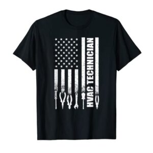 HVAC Technician american flag T-Shirt