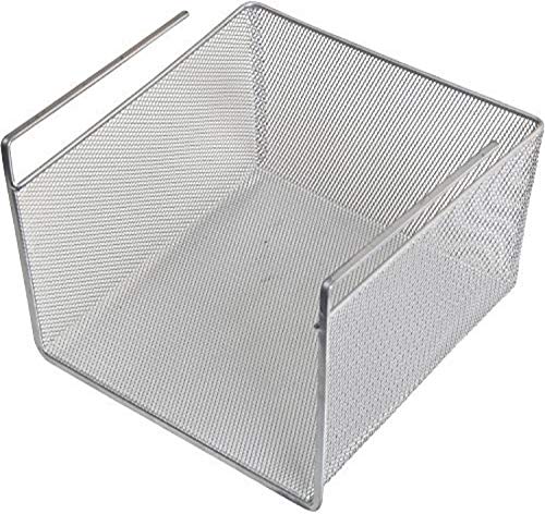 YBM Home Storage Bin, Under Shelf Basket, Silver (1, Medium 5.5x9.5x10) #1614