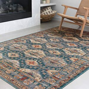 loloi ii isadora collection isa-06 lagoon/multi, transitional 8′-0″ x 10′-0″ area rug