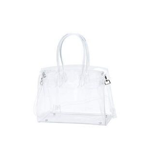 torostra fashion clear pvc purse bags for womens see through plastic bag for working waterprof transparent handbags