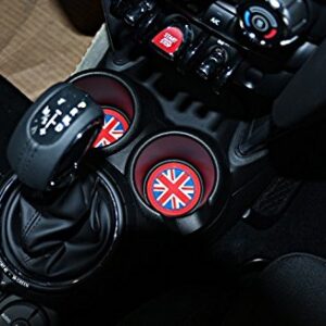 VCiiC (2 73mm Red Union Jack UK Flag Style Soft Silicone Cup Holder Coasters for Mini Cooper R55 R56 R57 R58 R59 Front Cup Holders