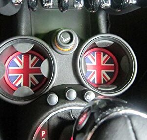 VCiiC (2 73mm Red Union Jack UK Flag Style Soft Silicone Cup Holder Coasters for Mini Cooper R55 R56 R57 R58 R59 Front Cup Holders