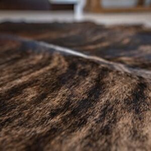 Genuine Dark Brindle Cowhide Rug 6 x 7-8 ft. 180 x 240 cm