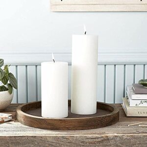 Root Candles Unscented Timberline Pillar Candle, 3 x 9-Inches, White