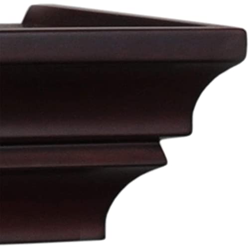 Kiera Grace Set of Three Madison Classic & Traditional Decorative Engineered Wood Contoured Floating Wall Shelves, 12" / 16" / 24", Espresso Brown