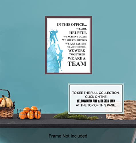 Motivational Office Decor, Inspirational Quote – 8x10 Teamwork Poster for HR, Team Leader, Manager, Boss, Entrepreneur - Leadership Wall Art Decoration – Unframed Picture