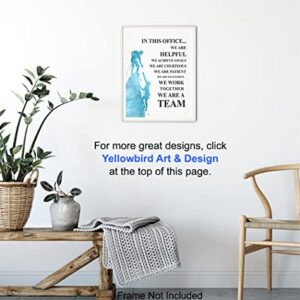 Motivational Office Decor, Inspirational Quote – 8x10 Teamwork Poster for HR, Team Leader, Manager, Boss, Entrepreneur - Leadership Wall Art Decoration – Unframed Picture