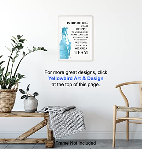 Motivational Office Decor, Inspirational Quote – 8x10 Teamwork Poster for HR, Team Leader, Manager, Boss, Entrepreneur - Leadership Wall Art Decoration – Unframed Picture