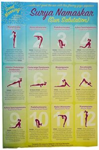 yoga sun salutation poster print (24 x 36) (unframed)