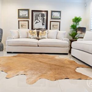 Genuine Palomino Beige Cowhide Rug Large 6 x 7-8 ft. 180 x 240 cm