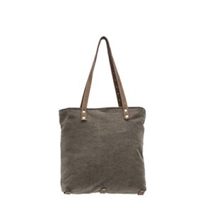 Myra Bags Green Bicycle Upcycled Canvas Tote Bag S-0938