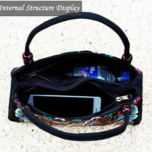 Small Totes Handbag Vintage Double-Sided Embroidery Shoulder Bags