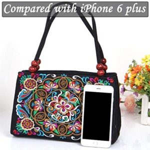 Small Totes Handbag Vintage Double-Sided Embroidery Shoulder Bags