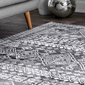 nuLOOM Frances Moroccan Area Rug, 4' x 6', Grey