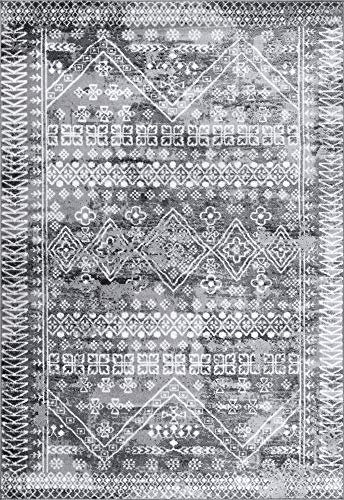 nuLOOM Frances Moroccan Area Rug, 4' x 6', Grey