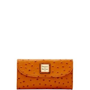 dooney and bourke ostrich emb continental clutch tan