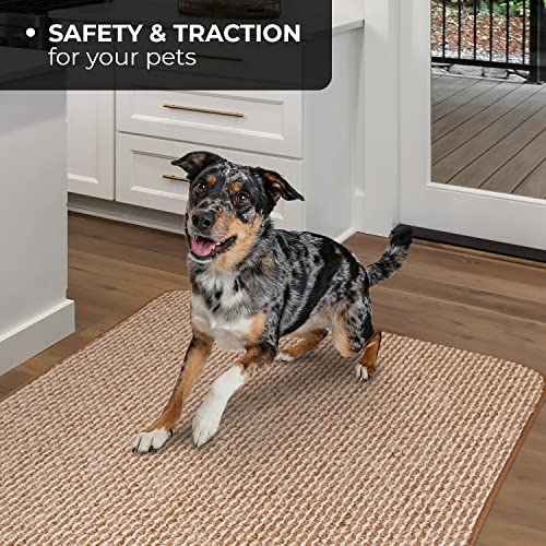 House, Home and More Skid-Resistant Carpet Indoor Area Rug Floor Mat - Praline Brown - 2 Feet X 3 Feet