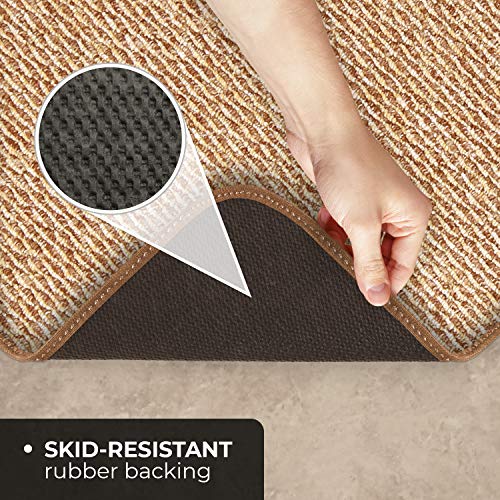 House, Home and More Skid-Resistant Carpet Indoor Area Rug Floor Mat - Praline Brown - 2 Feet X 3 Feet