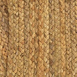 Unique Loom Braided Jute Collection Classic Quality Made Natural Hand Woven Area Rug (2' 0 x 3' 0 Rectangular, Natural)