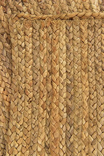 Unique Loom Braided Jute Collection Classic Quality Made Natural Hand Woven Area Rug (2' 0 x 3' 0 Rectangular, Natural)