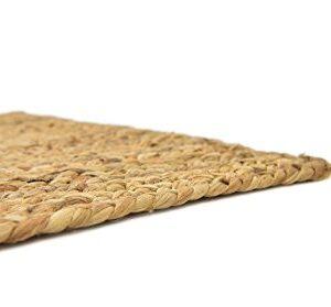 Unique Loom Braided Jute Collection Classic Quality Made Natural Hand Woven Area Rug (2' 0 x 3' 0 Rectangular, Natural)