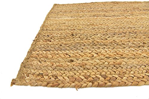 Unique Loom Braided Jute Collection Classic Quality Made Natural Hand Woven Area Rug (2' 0 x 3' 0 Rectangular, Natural)