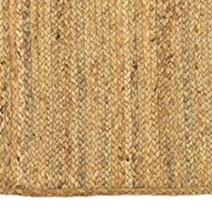 Unique Loom Braided Jute Collection Classic Quality Made Natural Hand Woven Area Rug (2' 0 x 3' 0 Rectangular, Natural)