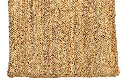 Unique Loom Braided Jute Collection Classic Quality Made Natural Hand Woven Area Rug (2' 0 x 3' 0 Rectangular, Natural)