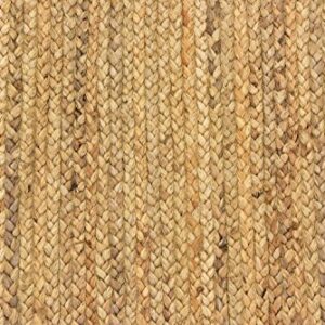 Unique Loom Braided Jute Collection Classic Quality Made Natural Hand Woven Area Rug (2' 0 x 3' 0 Rectangular, Natural)