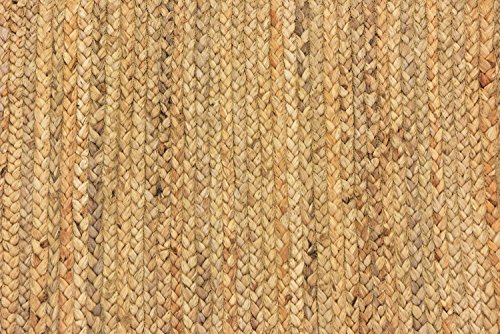 Unique Loom Braided Jute Collection Classic Quality Made Natural Hand Woven Area Rug (2' 0 x 3' 0 Rectangular, Natural)