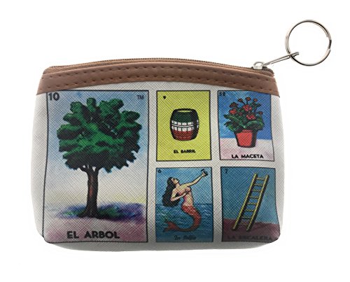 Hulu Makana Loteria Mexicana Print Make Up/Coin Bag