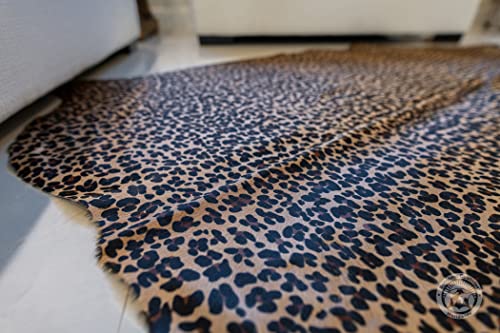 Jaguar Print Genuine Cowhide Rug 6 x 7 ft. 180 x 210 cm