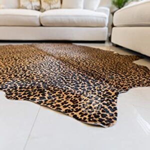 Jaguar Print Genuine Cowhide Rug 6 x 7 ft. 180 x 210 cm