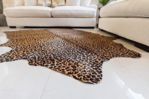 Jaguar Print Genuine Cowhide Rug 6 x 7 ft. 180 x 210 cm