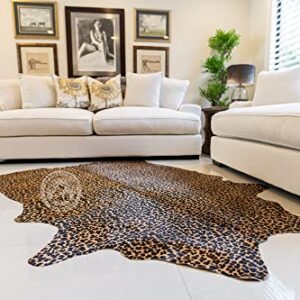 Jaguar Print Genuine Cowhide Rug 6 x 7 ft. 180 x 210 cm