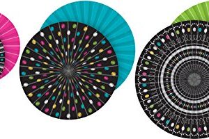 Chalkboard Brights Hanging Paper Fans