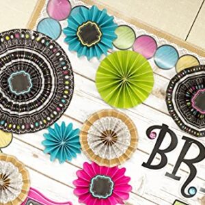 Chalkboard Brights Hanging Paper Fans