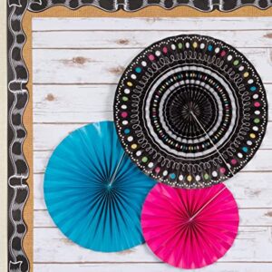 Chalkboard Brights Hanging Paper Fans