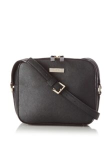 kate spade cammie newbury lane leather crossbody bag wkru2039 (black)