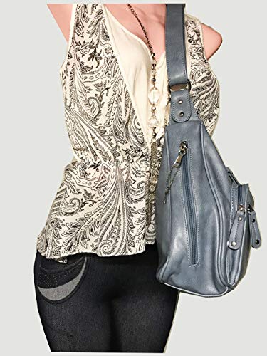 Zzfab Fashion Locking Concealed Carry Big Hobo Bag CCW Cross Body Bag with Credit Card Slots Brown