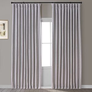 hpd half price drapes extra wide linen room darkening curtain (1 panel) 100 x 120, boch-ln1858-120-dw, clay