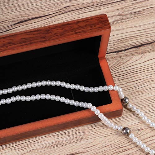 Vosarea Decorative Gift Storage Box Organizer for Jewelry Necklace Bracelet Watch Delicate Wooden Box for Women Girl Men - Rectangular