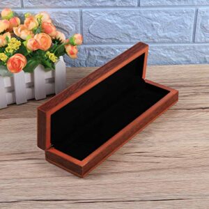 Vosarea Decorative Gift Storage Box Organizer for Jewelry Necklace Bracelet Watch Delicate Wooden Box for Women Girl Men - Rectangular