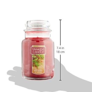 Yankee Candle Red Berry & Cedar Large Jar Candle, Festive Scent