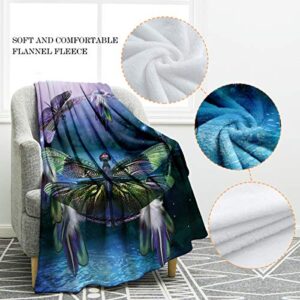 Jekeno Dreamcatcher Blanket Print Throw Blanket Lightweight Blanket Perfect for Couch Sofa Travelling 50"x60"